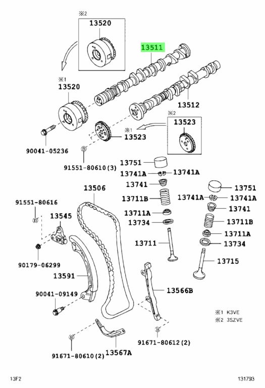 Buy Genuine Toyota 13501BZ010 (13501-BZ010) Camshaft for Toyota Avanza ...