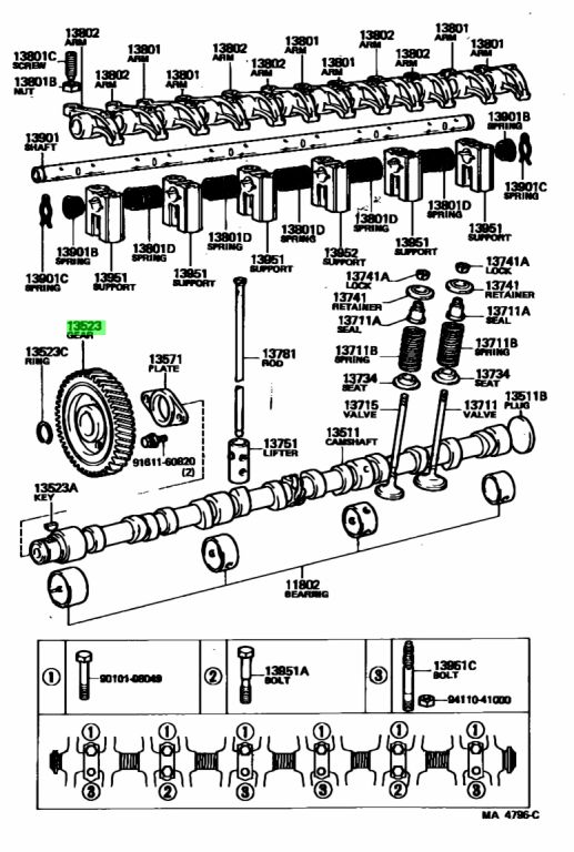 Buy Genuine Toyota 1352366020 (13523-66020) Gear Or Sprocket, Camshaft ...