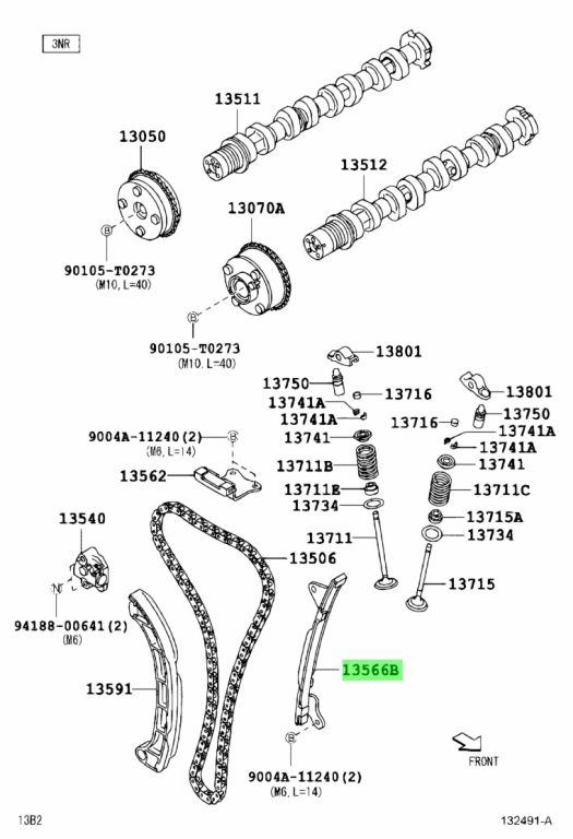 Buy Genuine Toyota 135660Y010 (13566-0Y010) Guide, Timing Chain. Prices ...