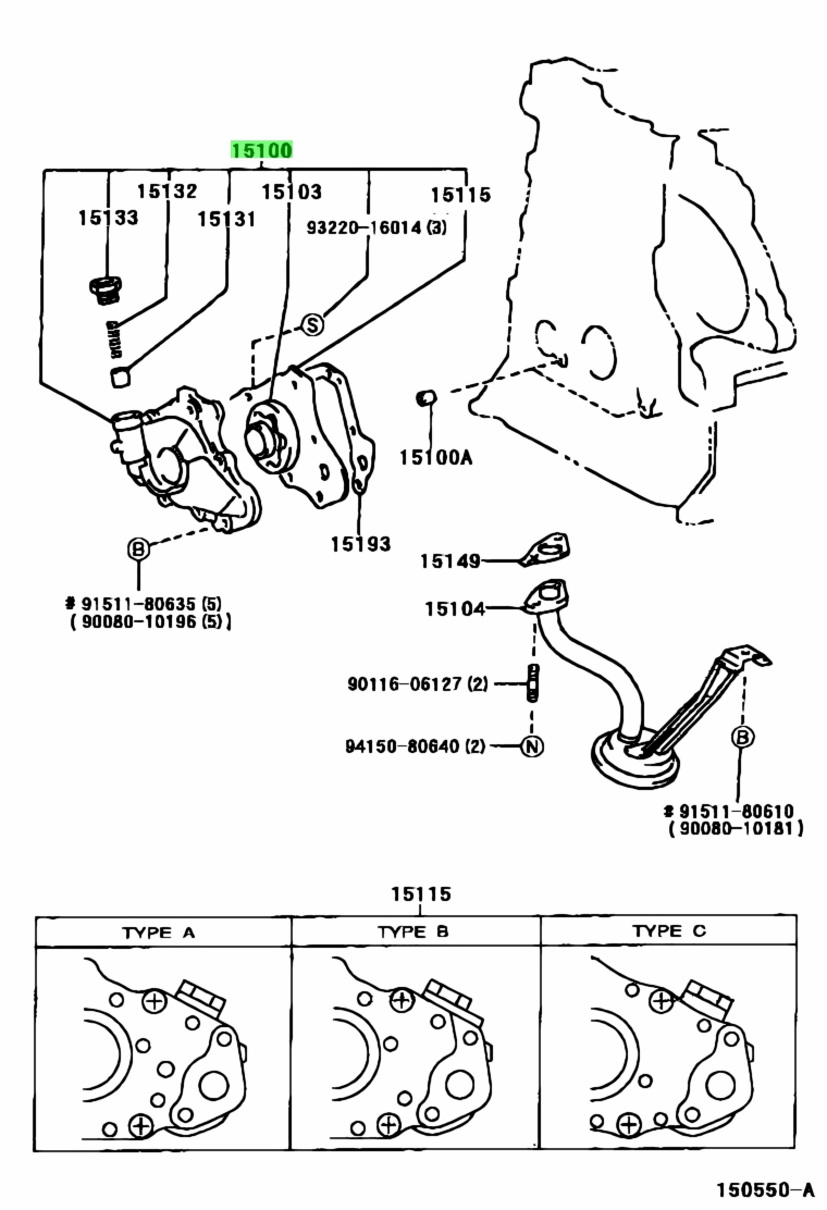Buy Genuine Toyota 1510022020 (15100-22020) Pump Assy, Oil for Toyota ...