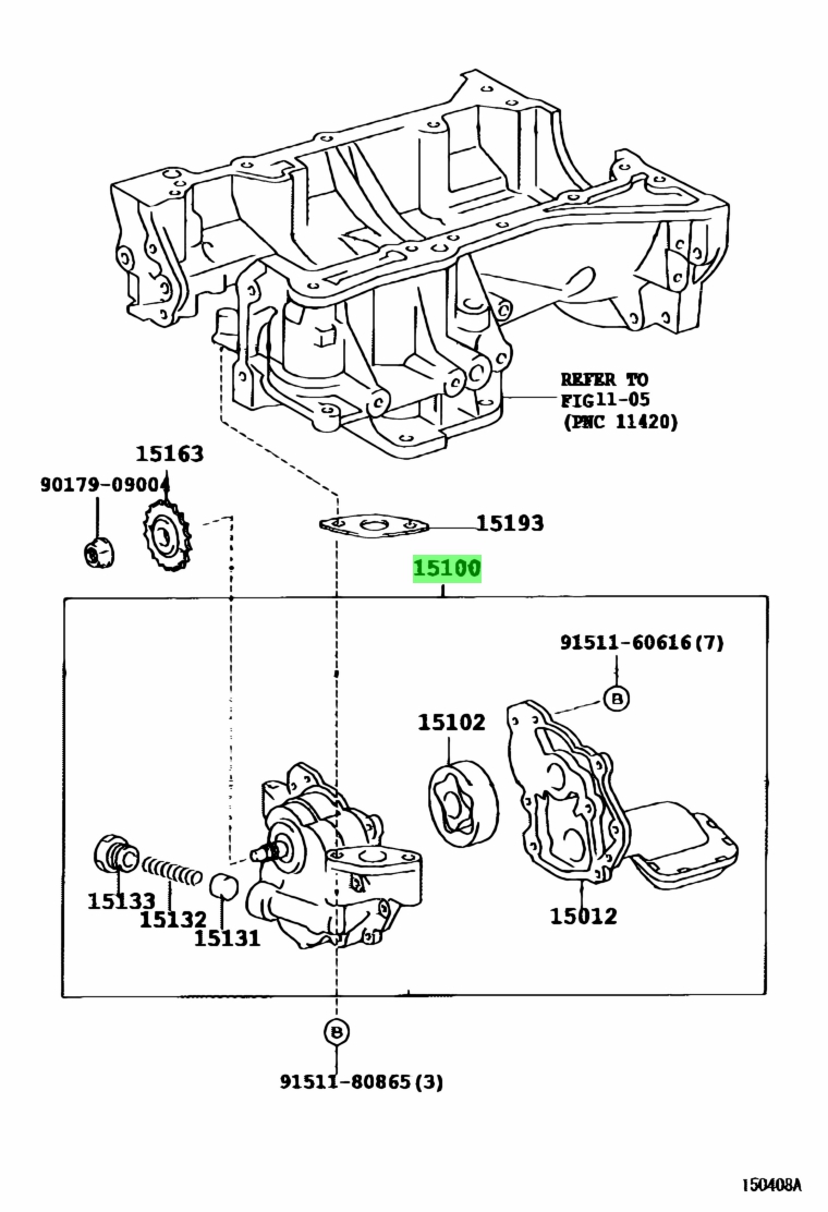 Buy Genuine Toyota 1510022041 (15100-22041) Pump Assy, Oil. Prices ...