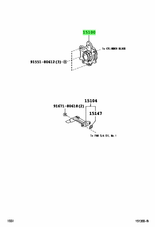 Buy Genuine Toyota 15100B0020 (15100-B0020) Pump Assy, Oil. Prices ...