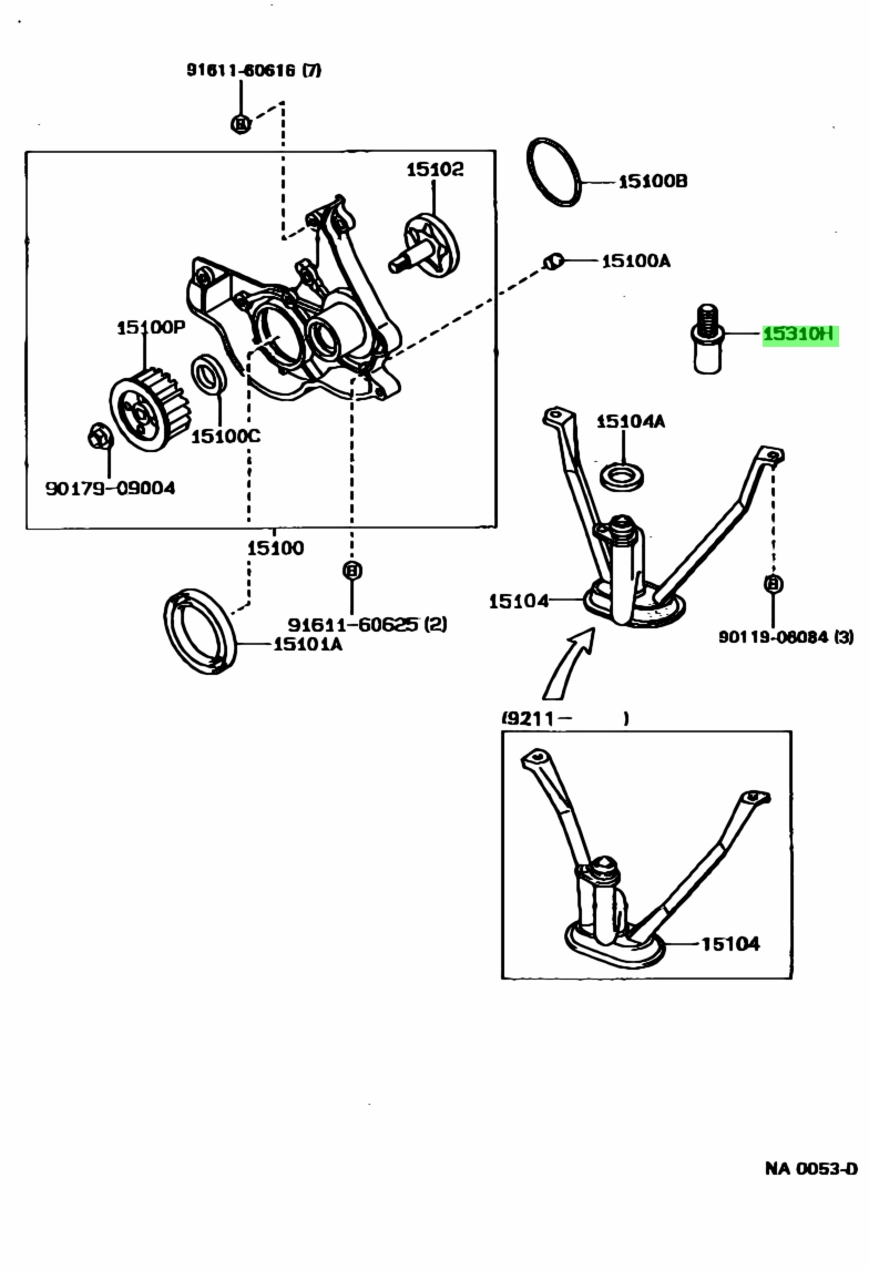 Buy Genuine Toyota 1531010010 (15310-10010) Regulator Assy, Oil. Prices ...