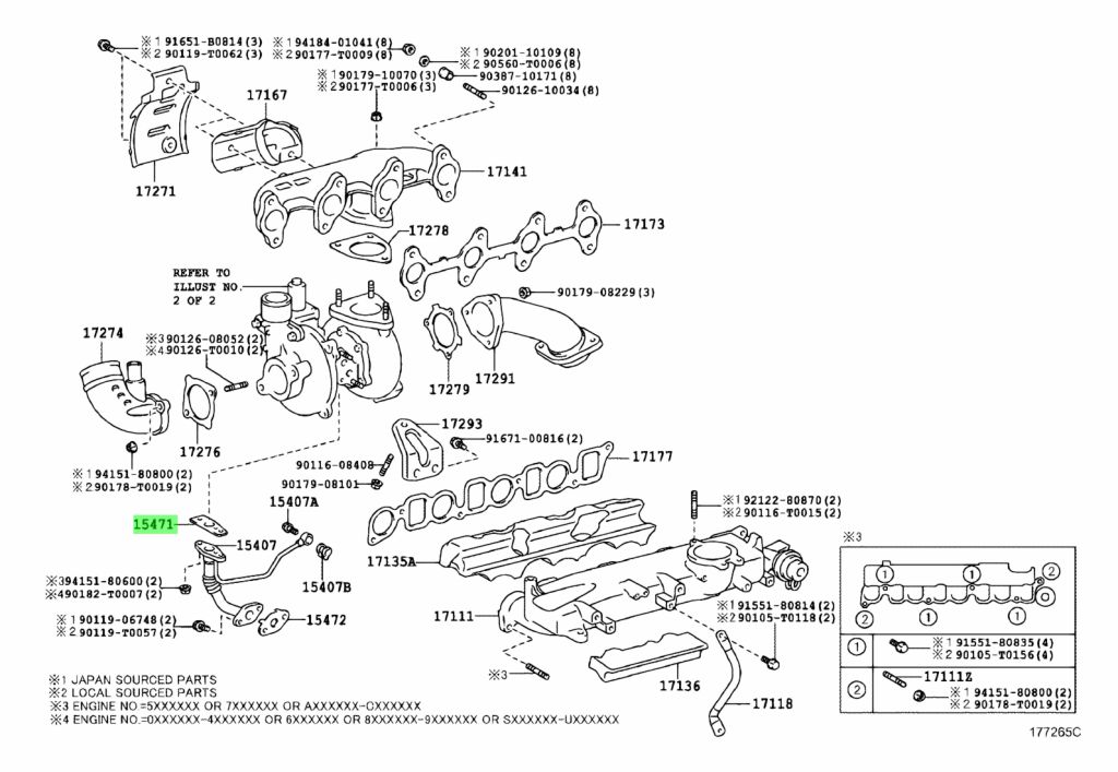Buy Genuine Toyota 1547130011 (15471-30011) Gasket, Turbo Oil Inlet ...