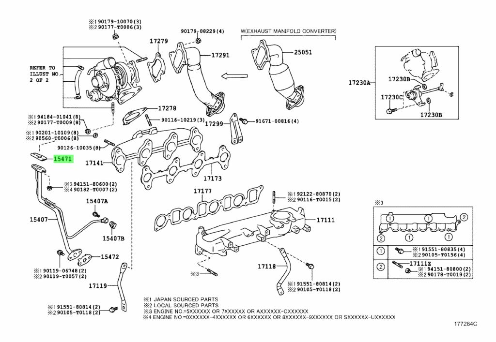 Buy Genuine Toyota 1547130011 (15471-30011) Gasket, Turbo Oil Inlet ...