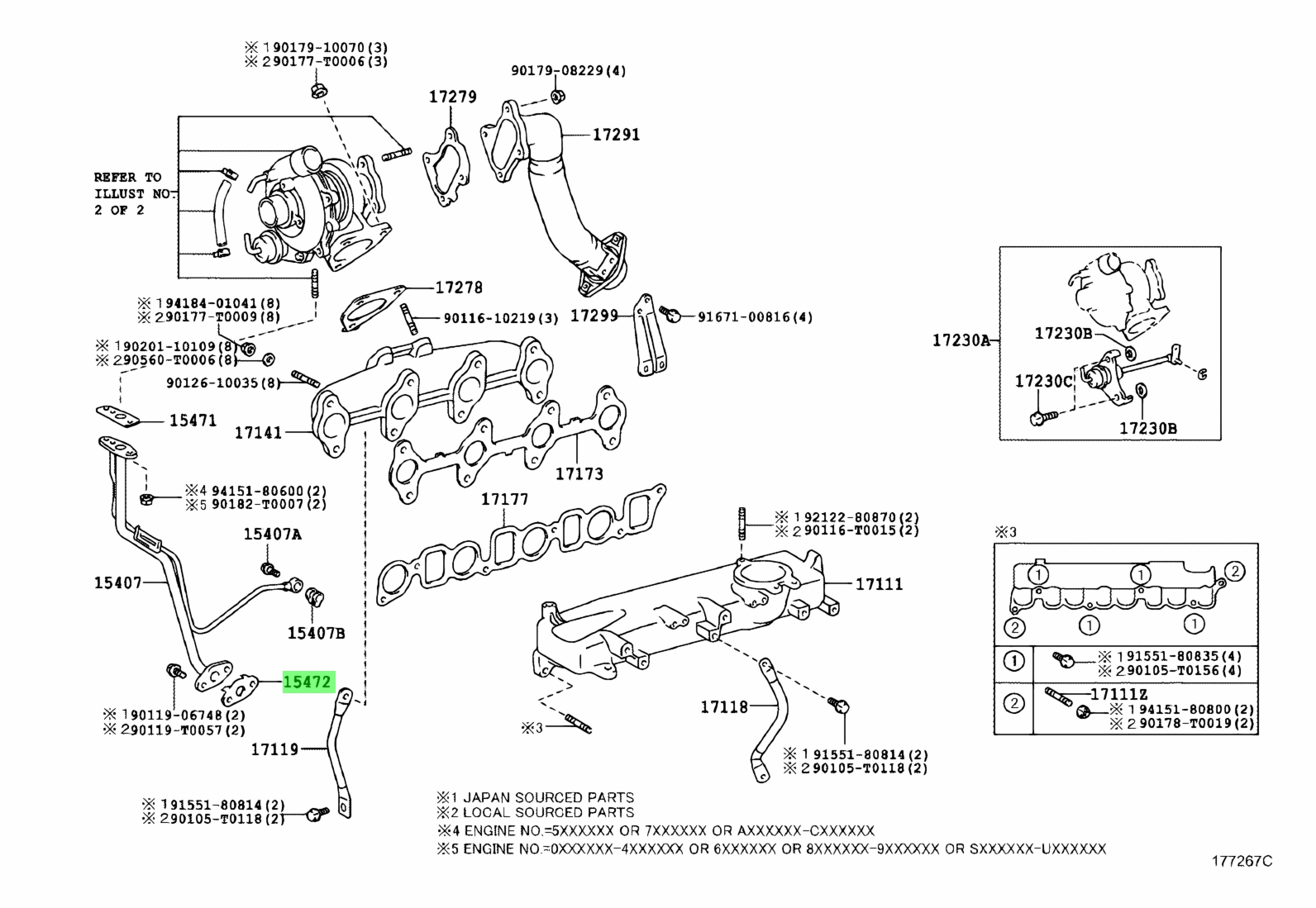 Buy Genuine Toyota 154720L010 (15472-0L010) Gasket, Turbo Oil Outlet ...