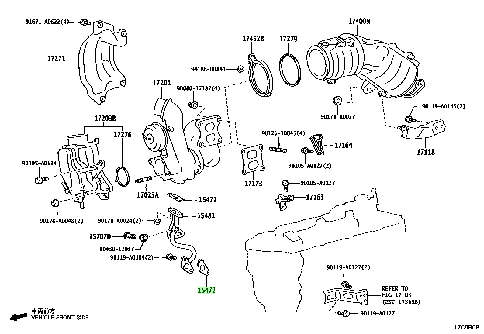 Buy Genuine Toyota 15472F0020 (15472-F0020) Gasket, Turbo Oil Outlet ...