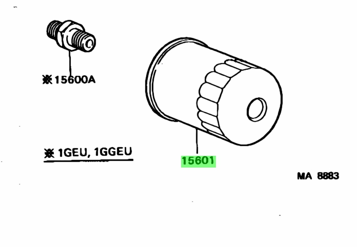 Купить Toyota 1560144011 (15601-44011) Фильтр Масляный. Цены, быстрая ...