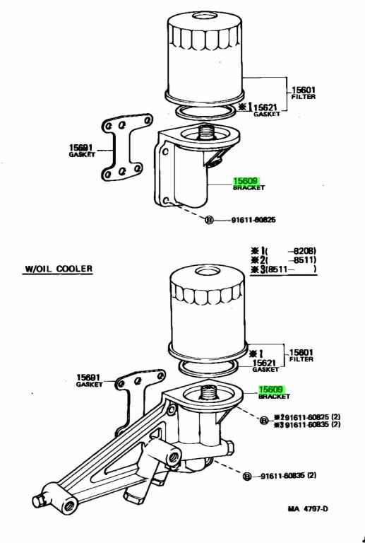 Buy Genuine Toyota 1560968030 (15609-68030) Bracket Sub-Assy, Oil ...
