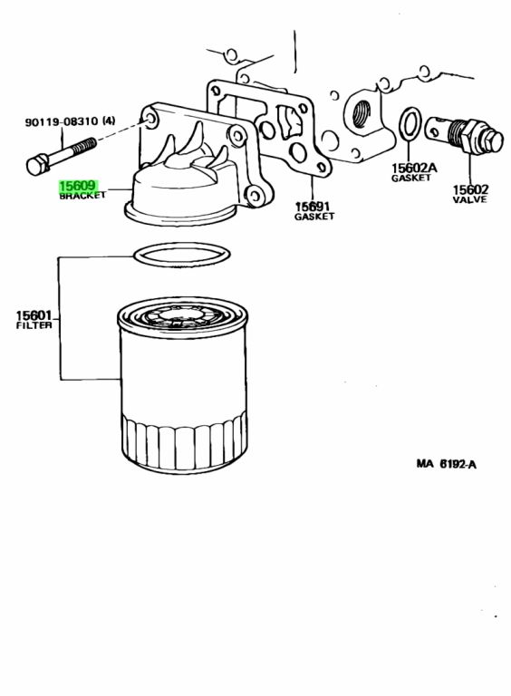 Buy Genuine Toyota 1560968030 (15609-68030) Bracket Sub-Assy, Oil ...
