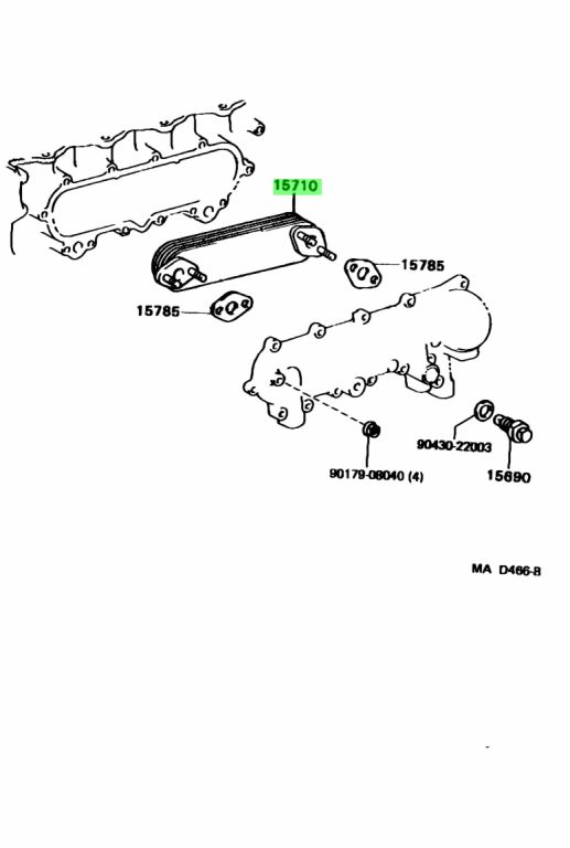 Buy Genuine Toyota 1571067040 (15710-67040) Cooler Assy, Oil. Prices ...