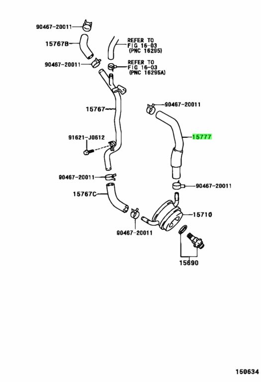 Buy Genuine Toyota 1577750060 (15777-50060) Hose, Oil Cooler. Prices ...