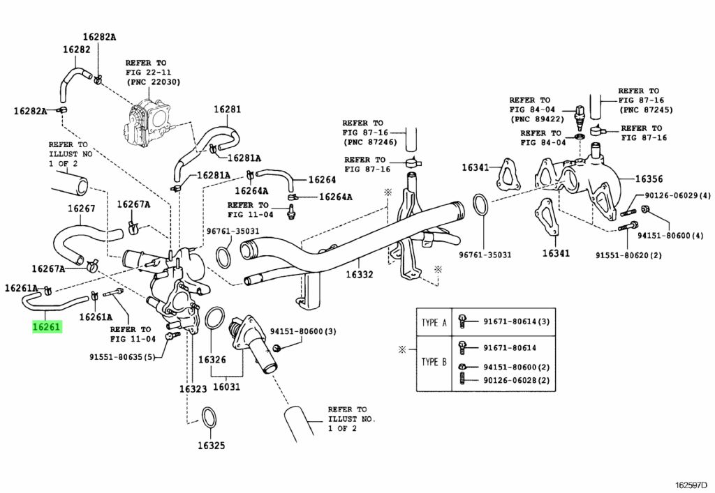 Buy Genuine Toyota 1626131020 (16261-31020) Hose, Water By-Pass. Prices ...