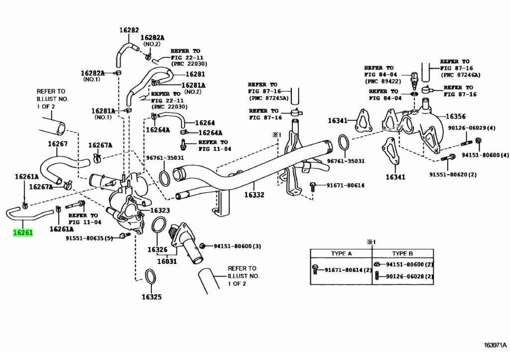 Buy Genuine Toyota 1626162070 (16261-62070) Hose, Water By-Pass. Prices ...