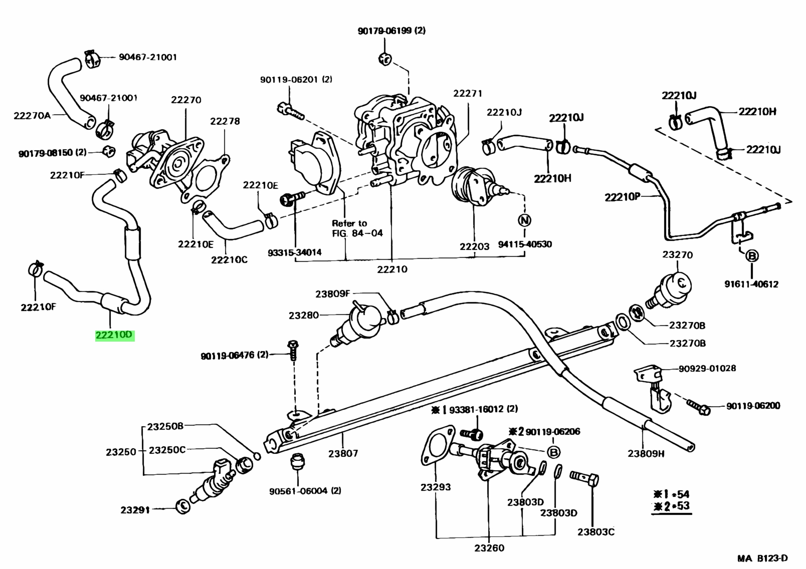 Buy Genuine Toyota 1628374030 (16283-74030) Hose, Water By-Pass. Prices ...