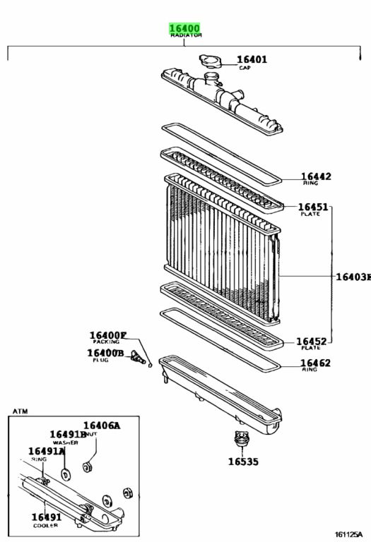 Купить Toyota 1640016701 (16400-16701) Radiator Assy. Цены, быстрая ...