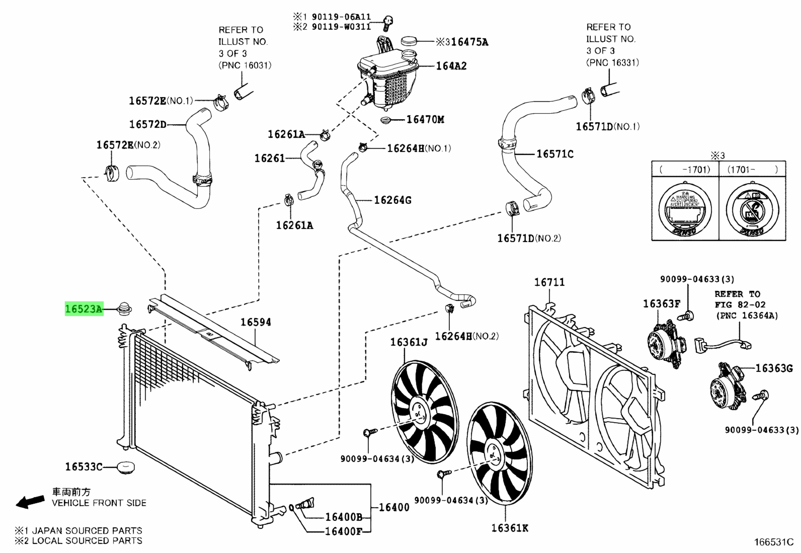 Buy Genuine Toyota 165230T050 (16523-0T050) Cushion, Radiator Support ...