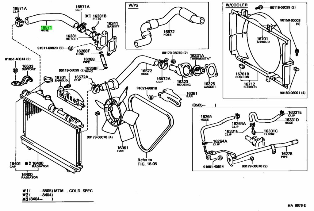 Buy Genuine Toyota 1657116010 (16571-16010) Hose, Radiator, Inlet ...