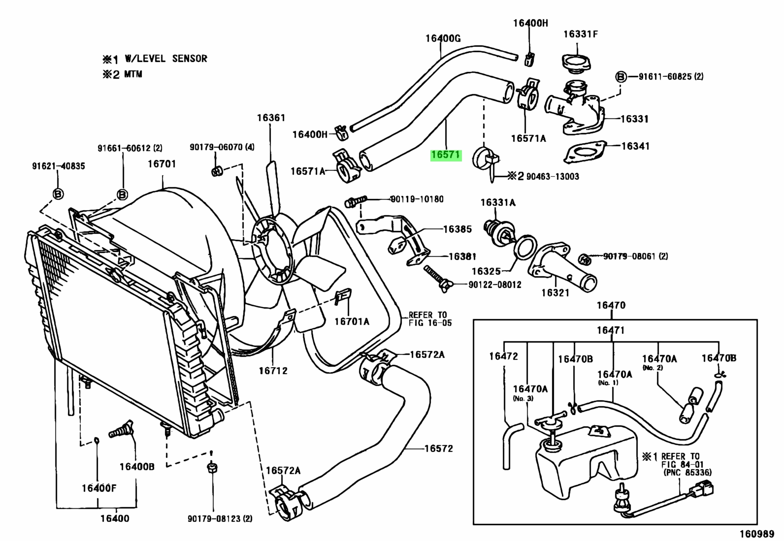 Buy Genuine Toyota 1657164091 (16571-64091) Hose, Radiator, Inlet ...