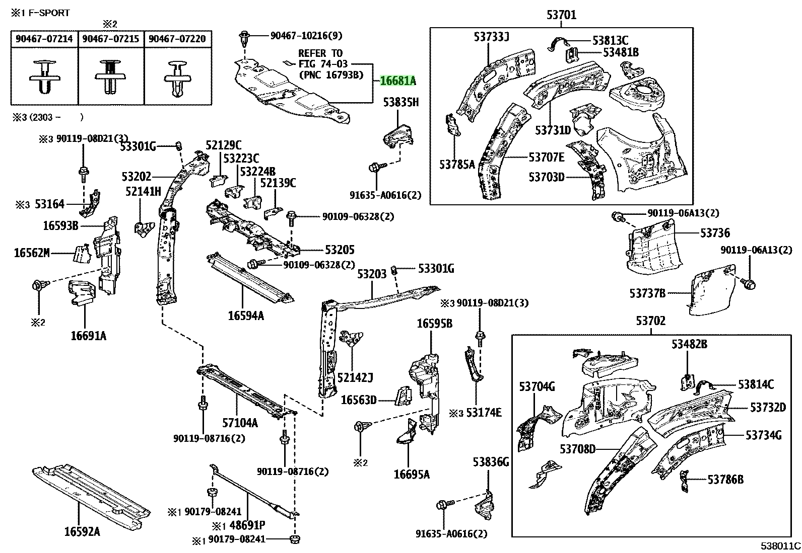 Buy Genuine Toyota 1668125060 (16681-25060) Plate, Radiator Upper Air ...