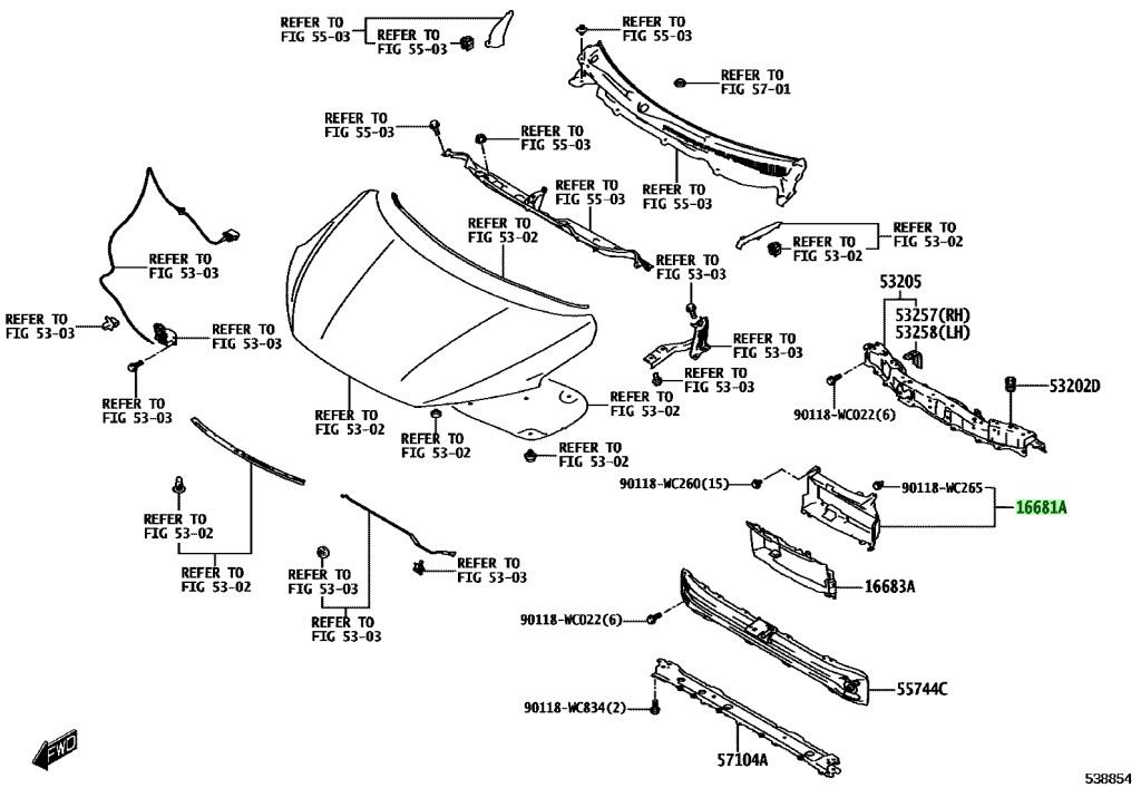 Buy Genuine Toyota 16681WC003 (16681-WC003) Plate, Radiator Upper Air ...