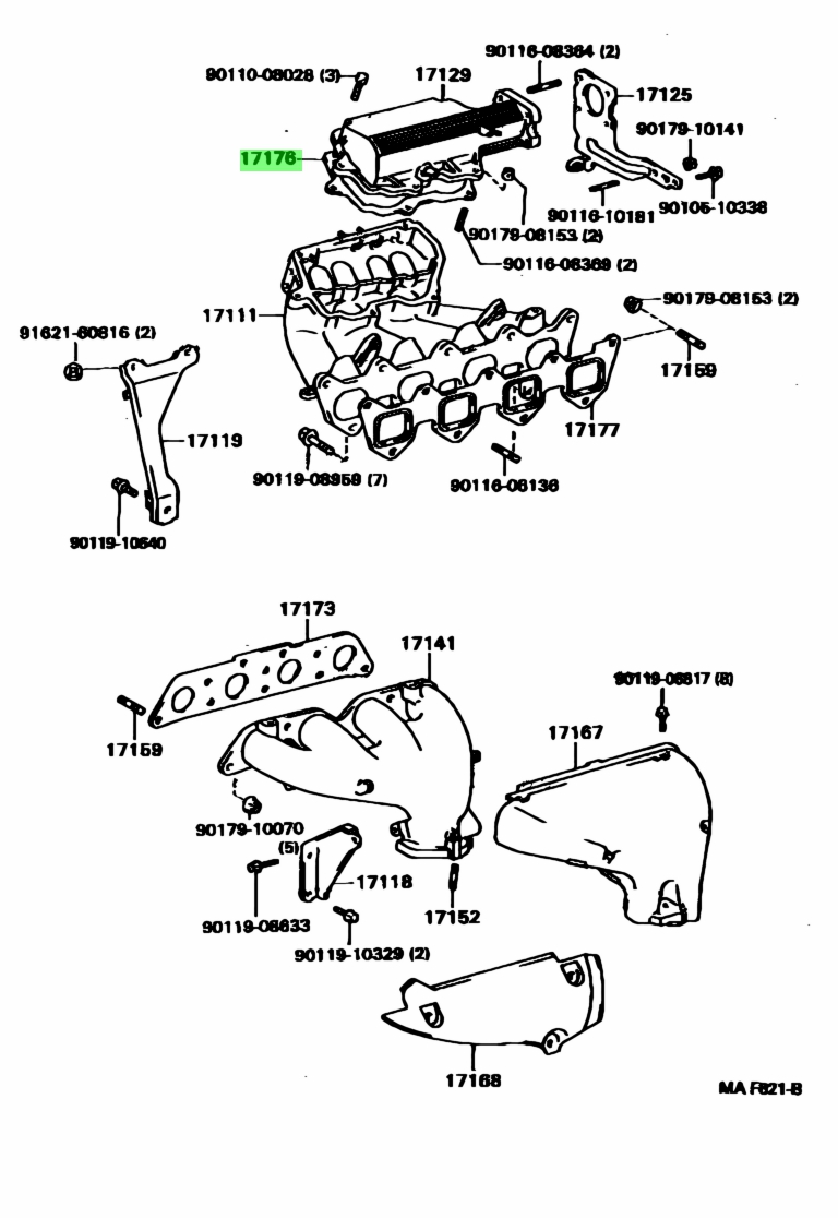 Buy Genuine Toyota 1717615010 (17176-15010) Gasket, Air Surge Tank To ...