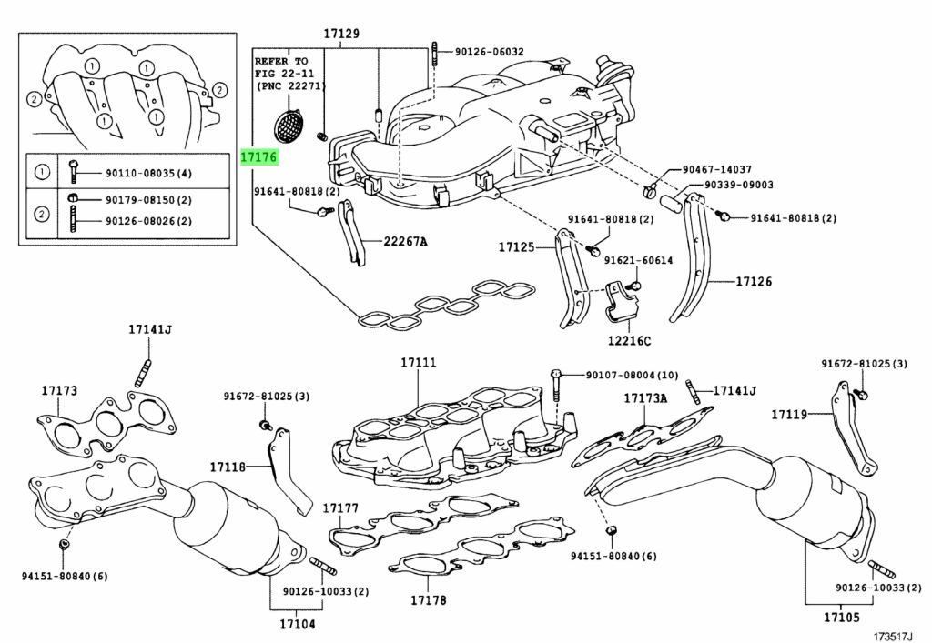 Buy Genuine Toyota 1717631140 (17176-31140) Gasket, Air Surge Tank To ...
