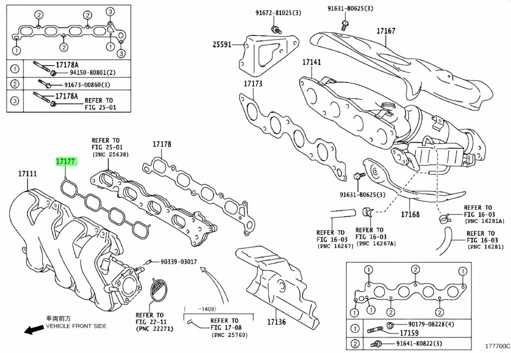 Buy Genuine Toyota 1717721030 (17177-21030) Gasket, Intake Manifold To ...