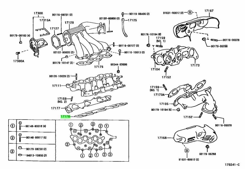 Buy Genuine Toyota 1717820020 (17178-20020) Gasket, Intake Manifold To ...