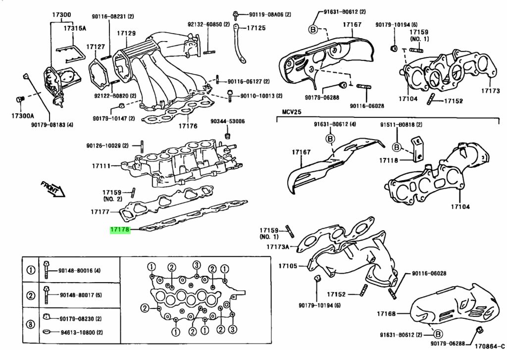 Купить Toyota 1717820020 (17178-20020) Прокладка Металлическая. Цены ...