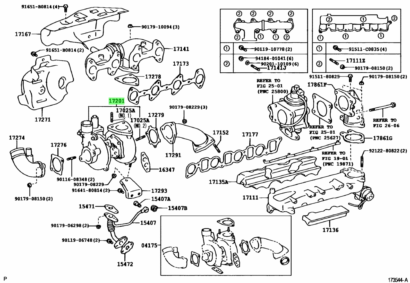 Buy Genuine Toyota 1720130061 (17201-30061) Turbocharger Sub-Assy ...