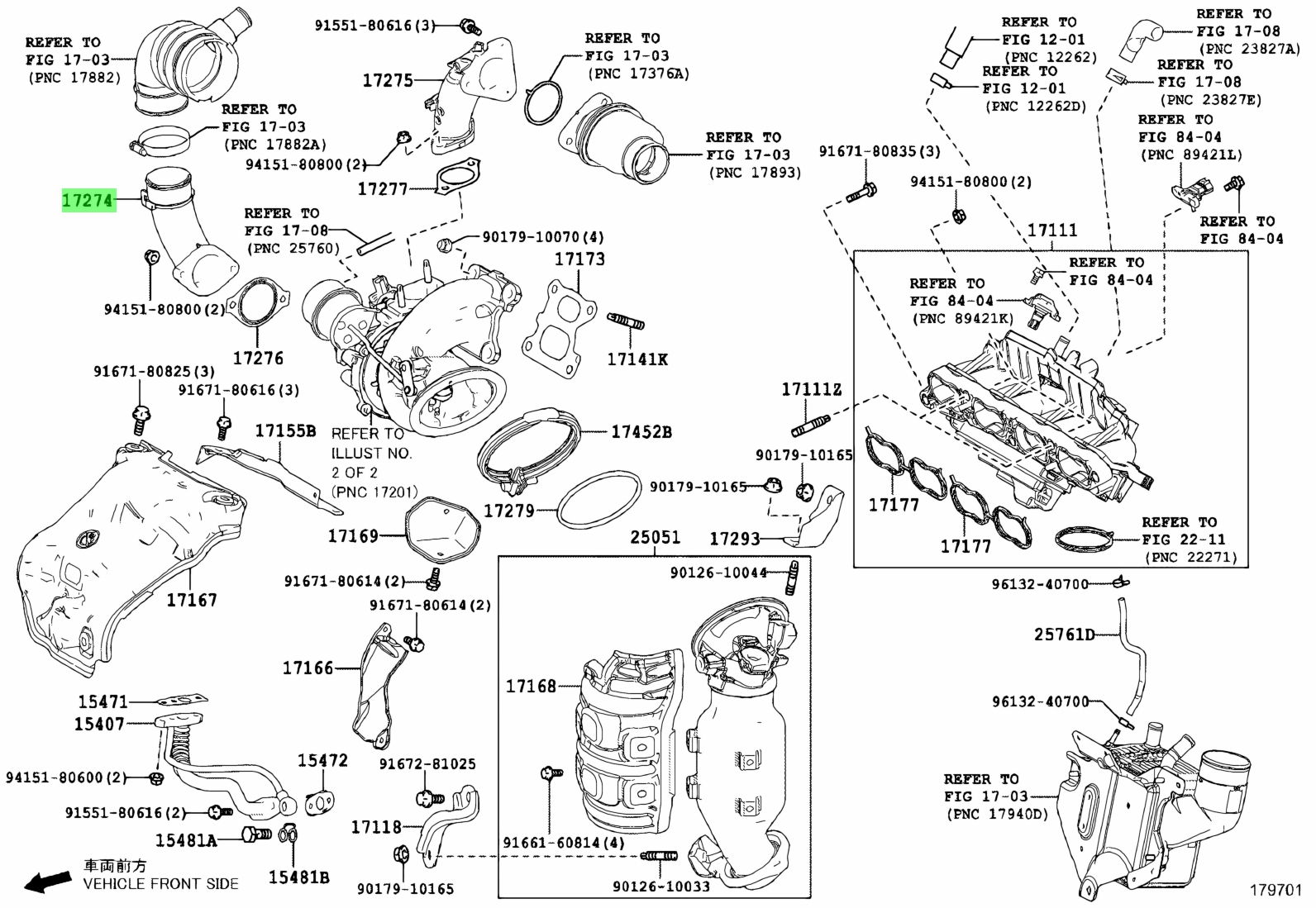Buy Genuine Toyota 1727436010 (17274-36010) Elbow, Compressor Inlet ...
