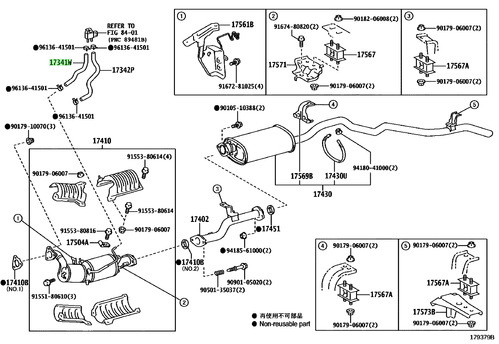 Buy Genuine Toyota 1734151060 (17341-51060) Hose, Air, No.1. Photos ...