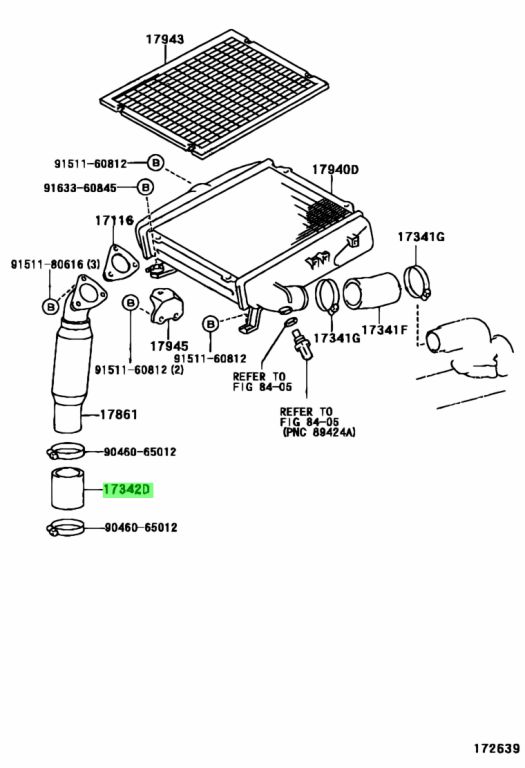 Купить Toyota 1734267030 (17342-67030) Трубка. Цены, быстрая доставка ...