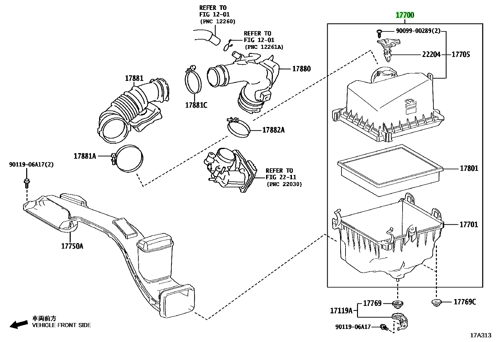 Buy Genuine Toyota 1770025130 (17700-25130) Cleaner Assy, Air. Photos ...