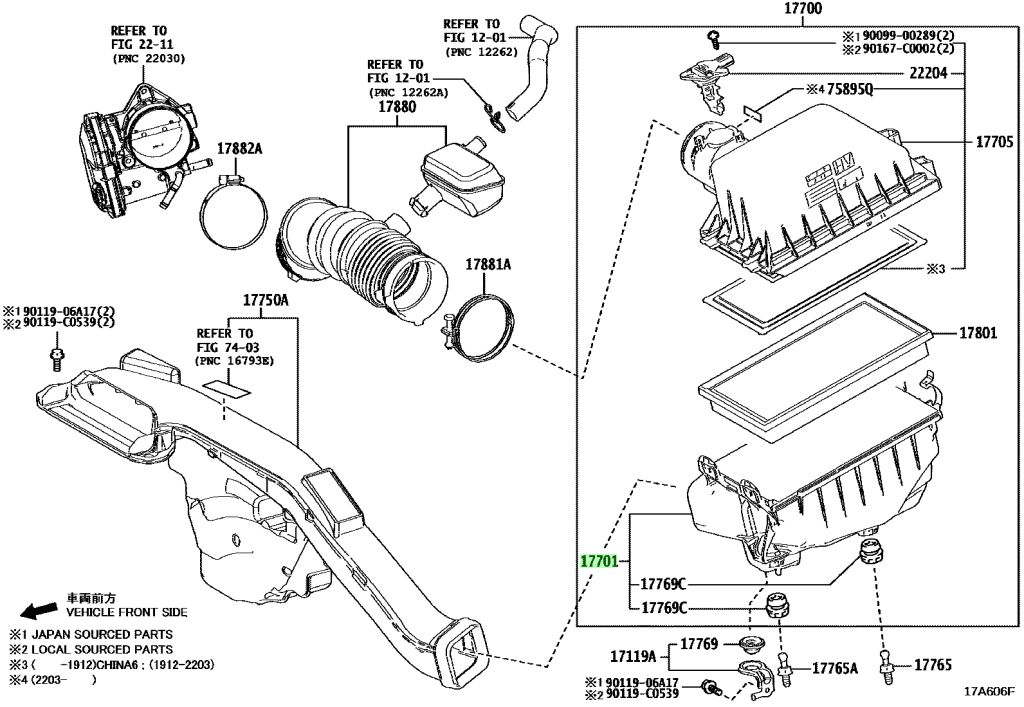 Buy Genuine Toyota 17701F0101 (17701-F0101) Case Sub-Assy, Air Cleaner ...