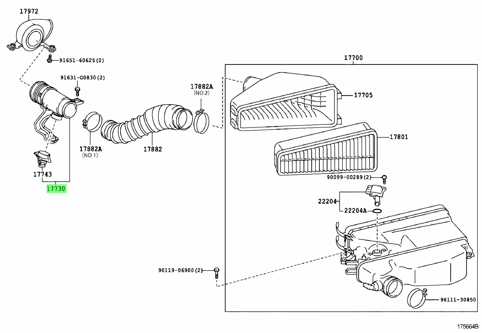 Buy Genuine Toyota 1773031030 (17730-31030) Pre-Cleaner Assy, Air W ...