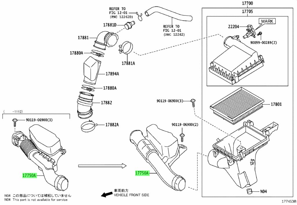 Buy Genuine Toyota 1775037060 (17750-37060) Inlet Assy, Air Cleaner for ...