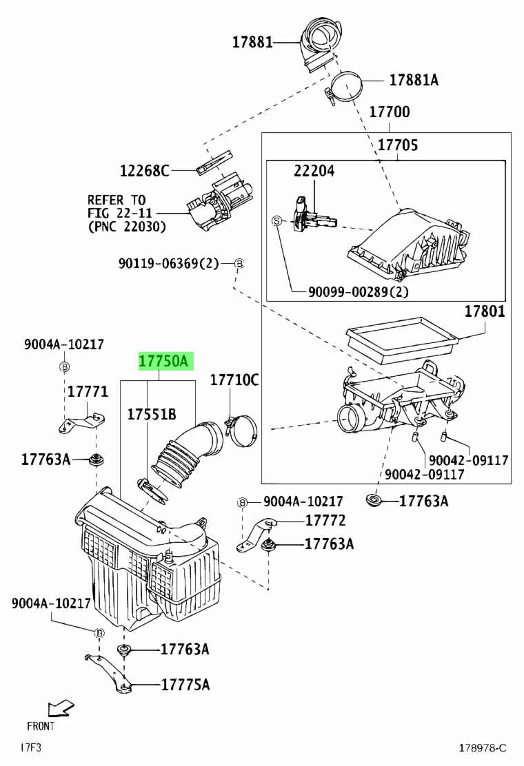 Buy Genuine Toyota 17750BZ010 (17750-BZ010) Inlet Assy, Air Cleaner ...