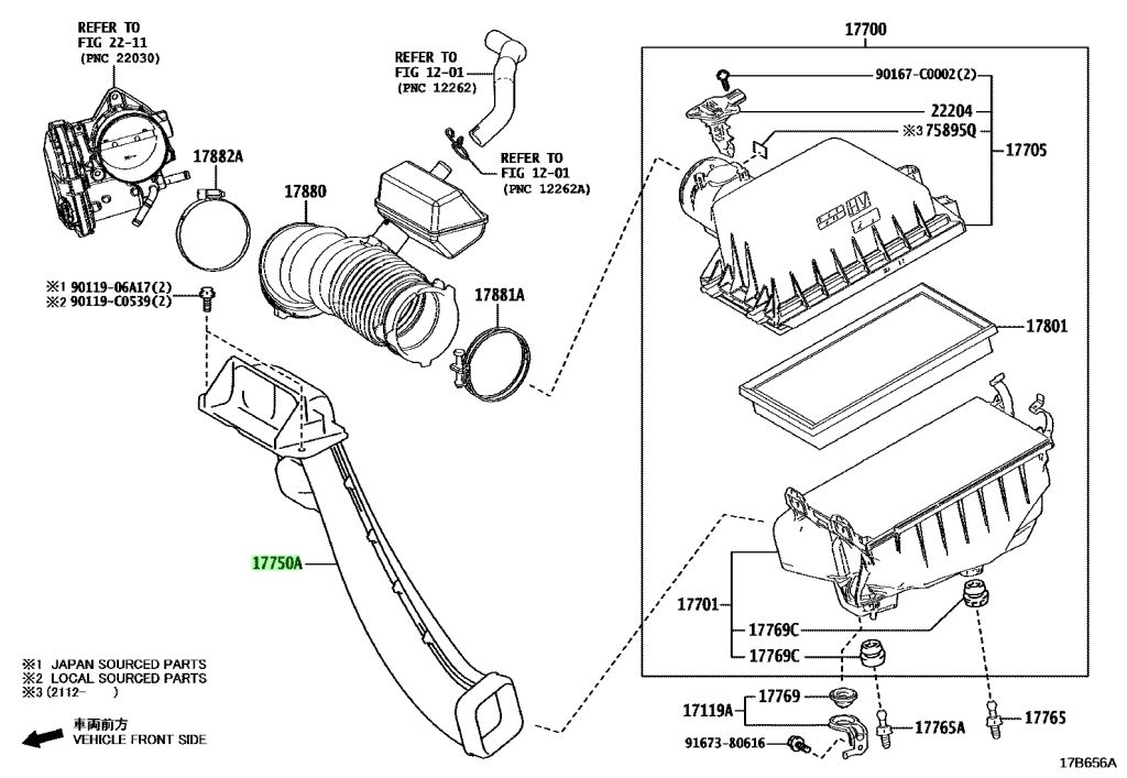 Buy Genuine Toyota 17750F0200 (17750-F0200) Inlet Assy, Air Cleaner ...