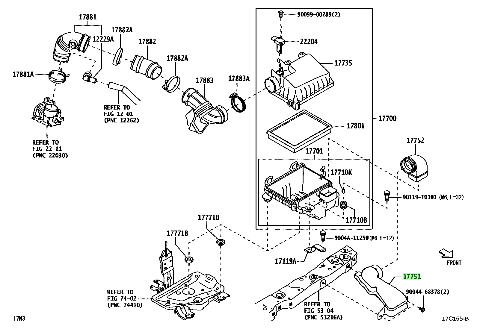 Buy Genuine Toyota 17751BZ190 (17751-BZ190) Inlet, Air Cleaner, No.1 ...