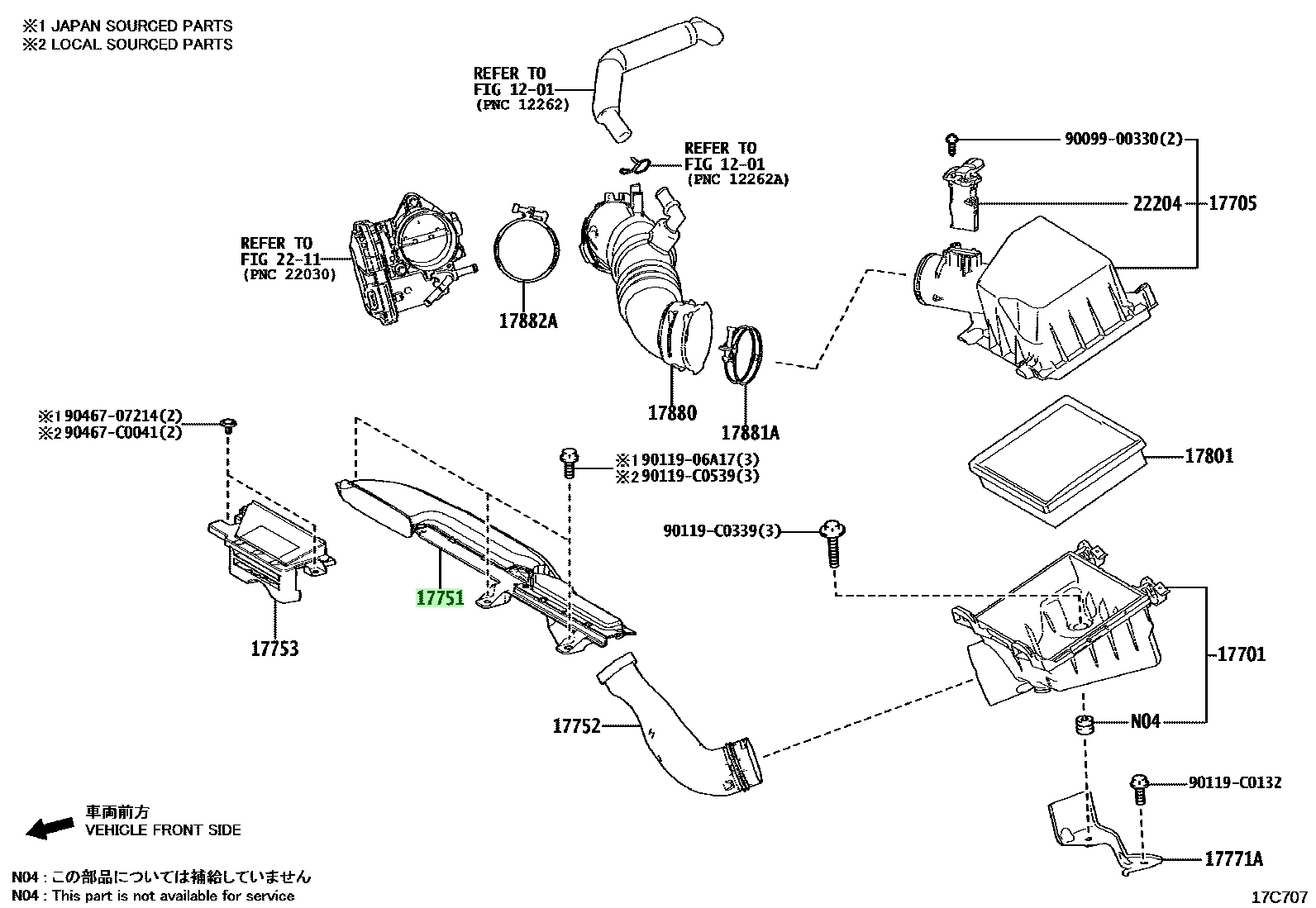 Buy Genuine Toyota 17751F2150 (17751-F2150) Inlet, Air Cleaner, No.1 ...