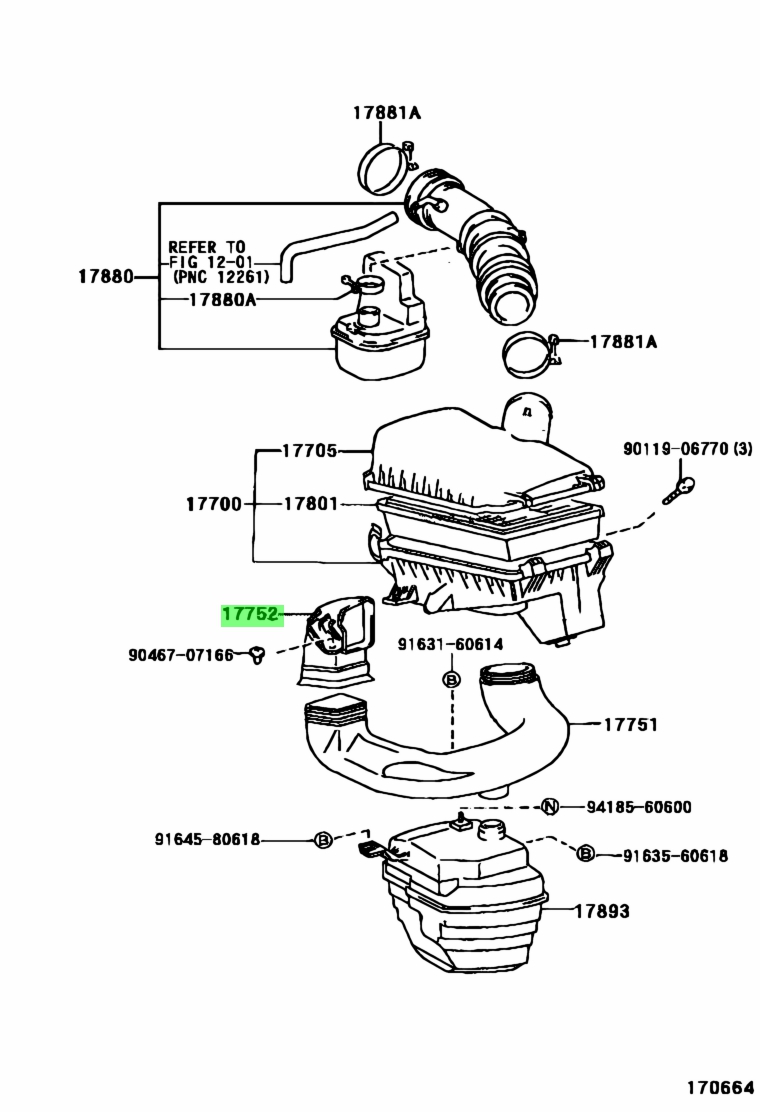 Buy Genuine Toyota 1775215030 (17752-15030) Inlet, Air Cleaner, No.2 ...