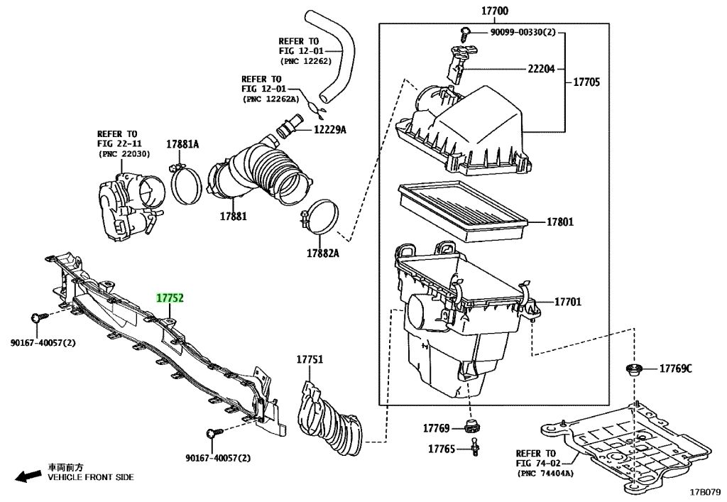 Buy Genuine Toyota 1775215060 (17752-15060) Inlet, Air Cleaner, No.2 ...