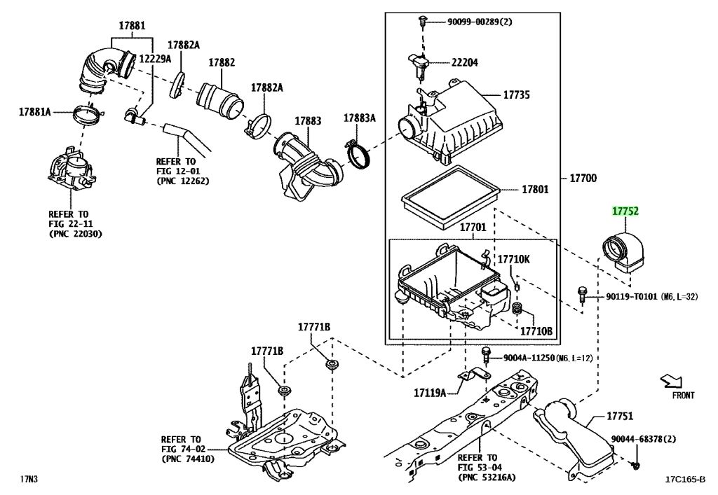 Buy Genuine Toyota 17752BZ100 (17752-BZ100) Inlet, Air Cleaner, No.2 ...