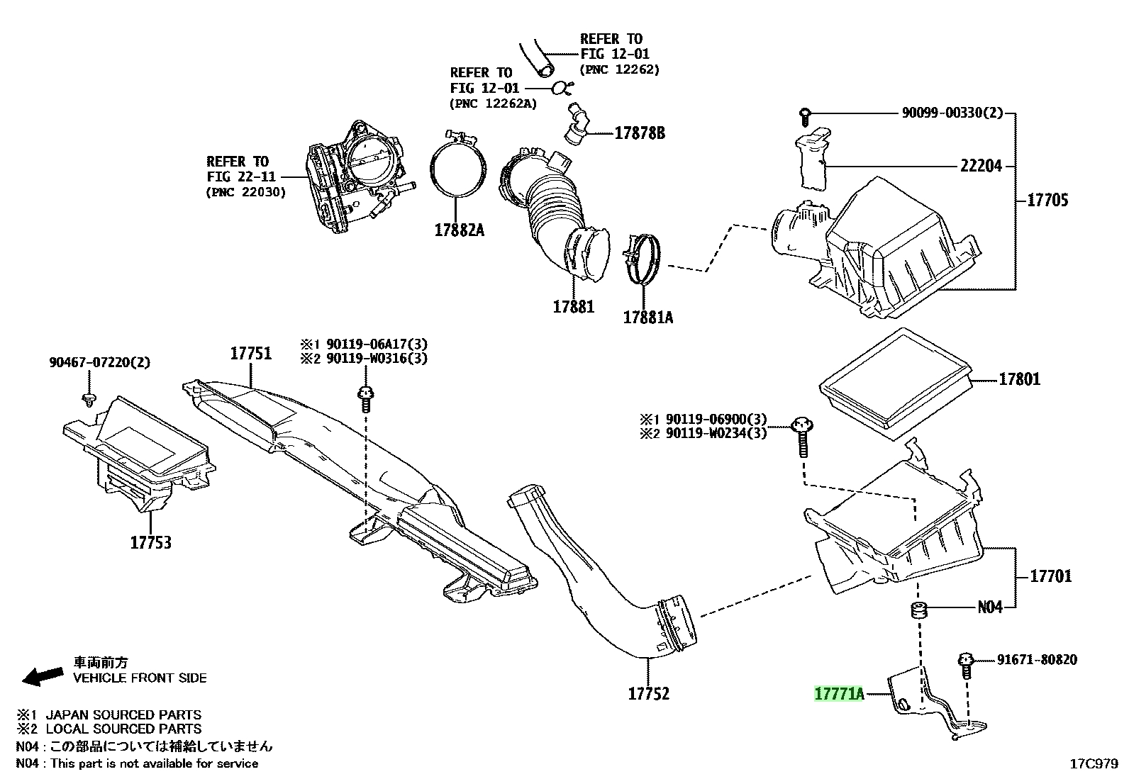 Buy Genuine Toyota 17771F2050 (17771-F2050) Bracket, Air Cleaner ...
