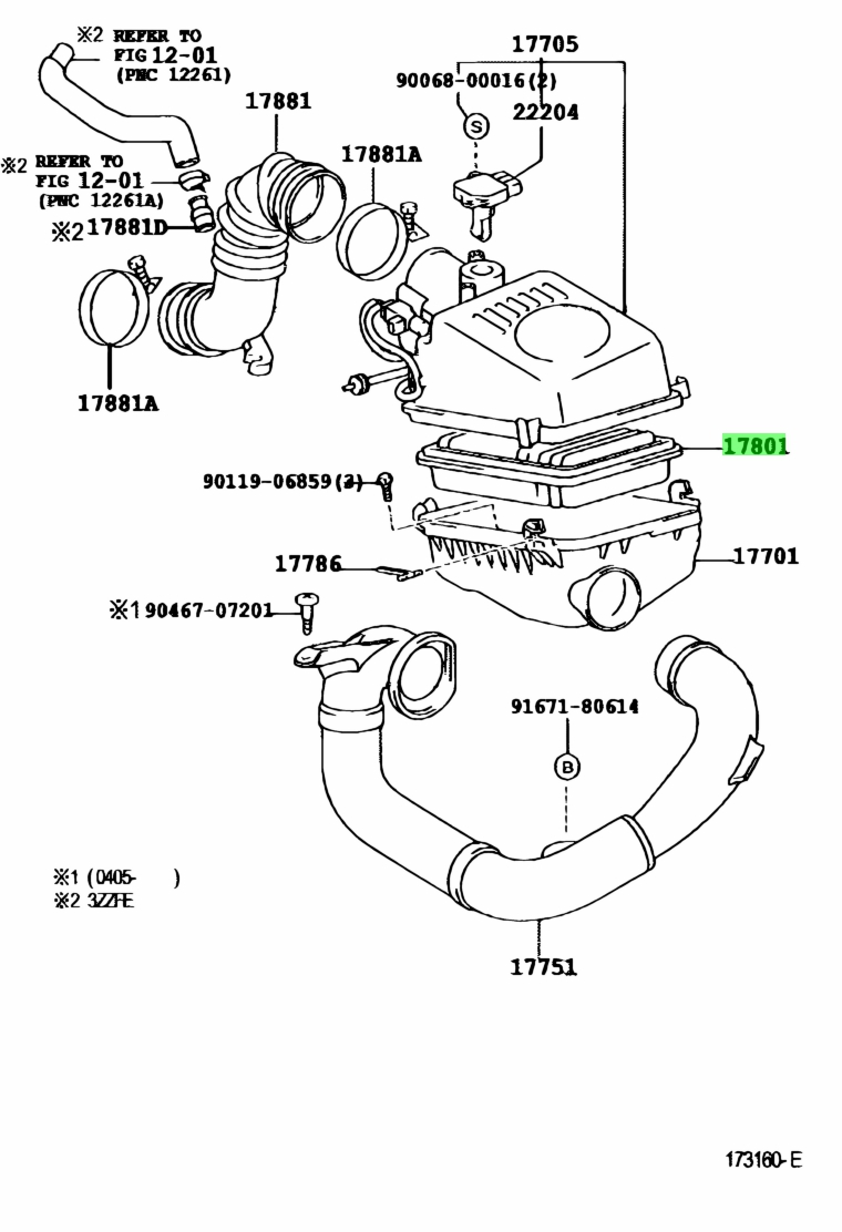 Купить Toyota 178010D010 (17801-0D010) Фильтр Воздушный. Цены, быстрая ...