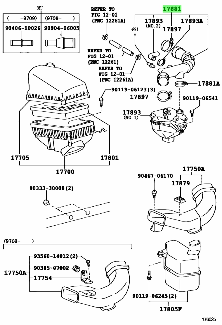 Buy Genuine Toyota 1788174730 (17881-74730) Hose, Air Cleaner, No.1 ...