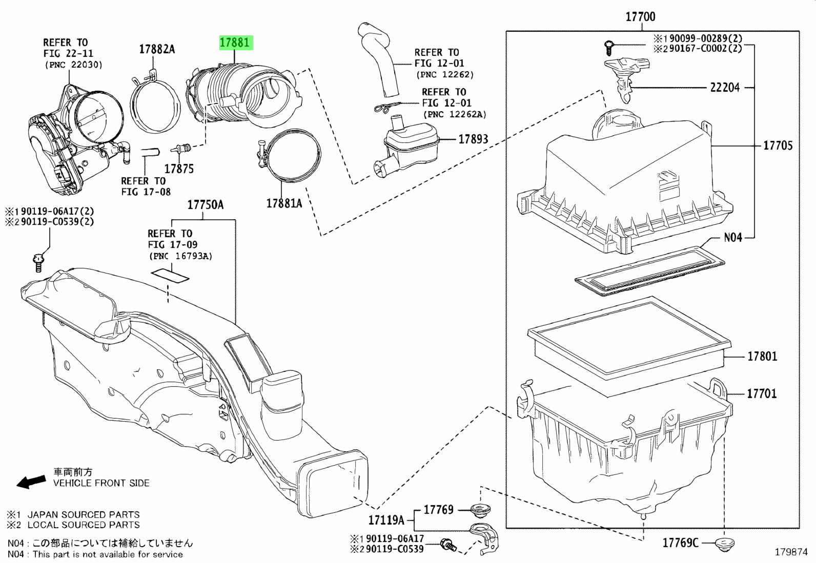 Buy Genuine Toyota 17881F0060 (17881-F0060) Hose, Air Cleaner, No.1 ...