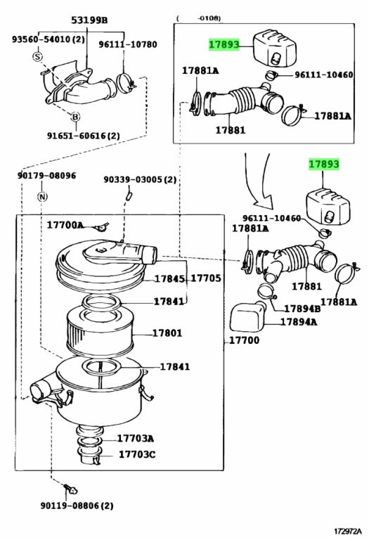 Buy Genuine Toyota 1789317010 (17893-17010) Resonator, Intake Air ...